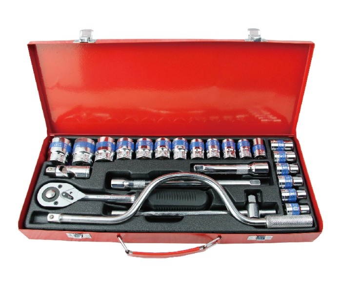 24 pcs Hand tool set with steel case